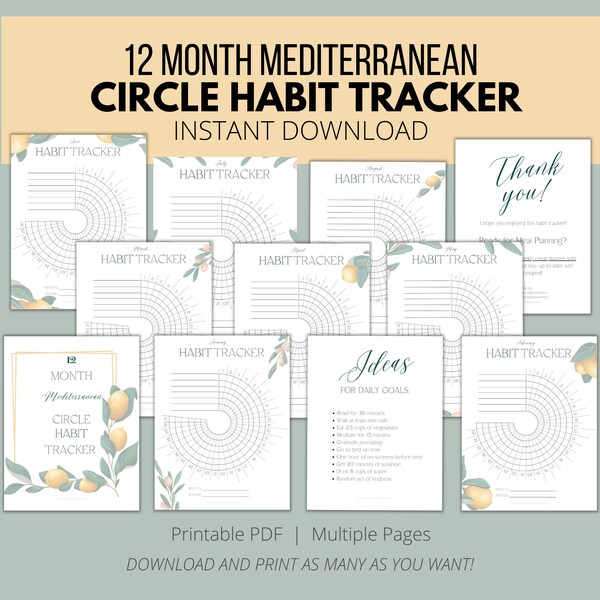 12 Month Tracker - Etsy