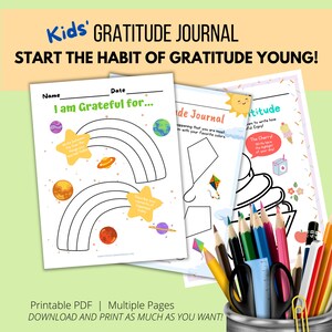 Printable Kids' Gratitude Journal PDF for Kindergarten-elementary ...