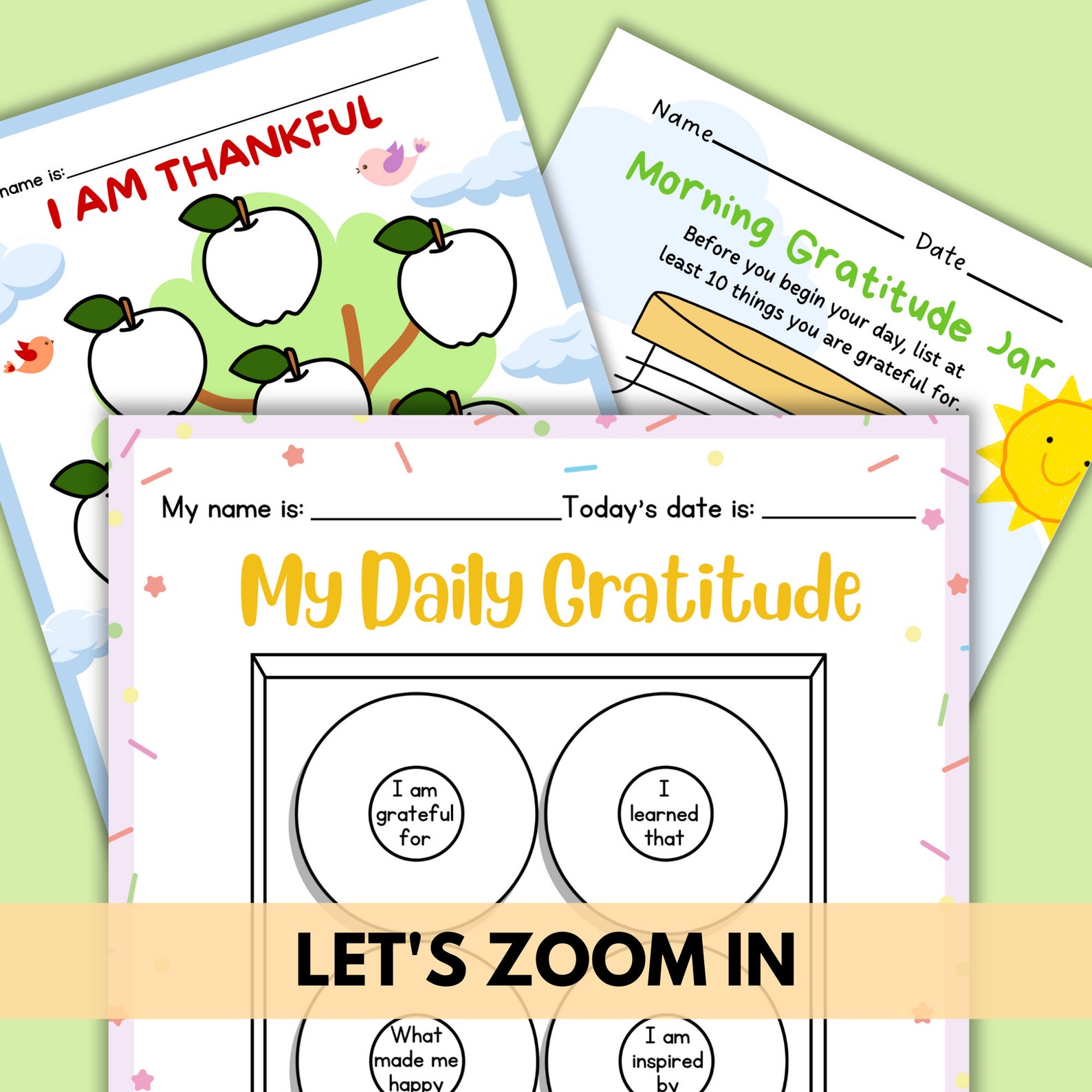 Printable Kids' Gratitude Journal PDF for Kindergarten-elementary ...