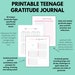 Printable Teenage Gratitude Journal | Gratitude Activities for Students ...