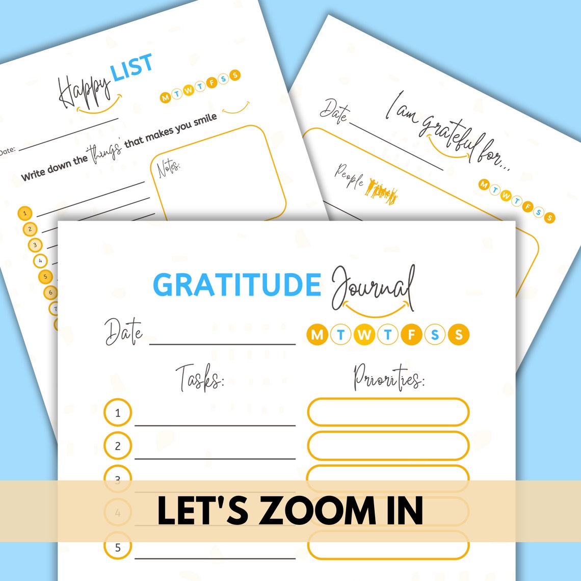 Printable Gratitude Journal PDF With Guided Prompts and Freeform ...