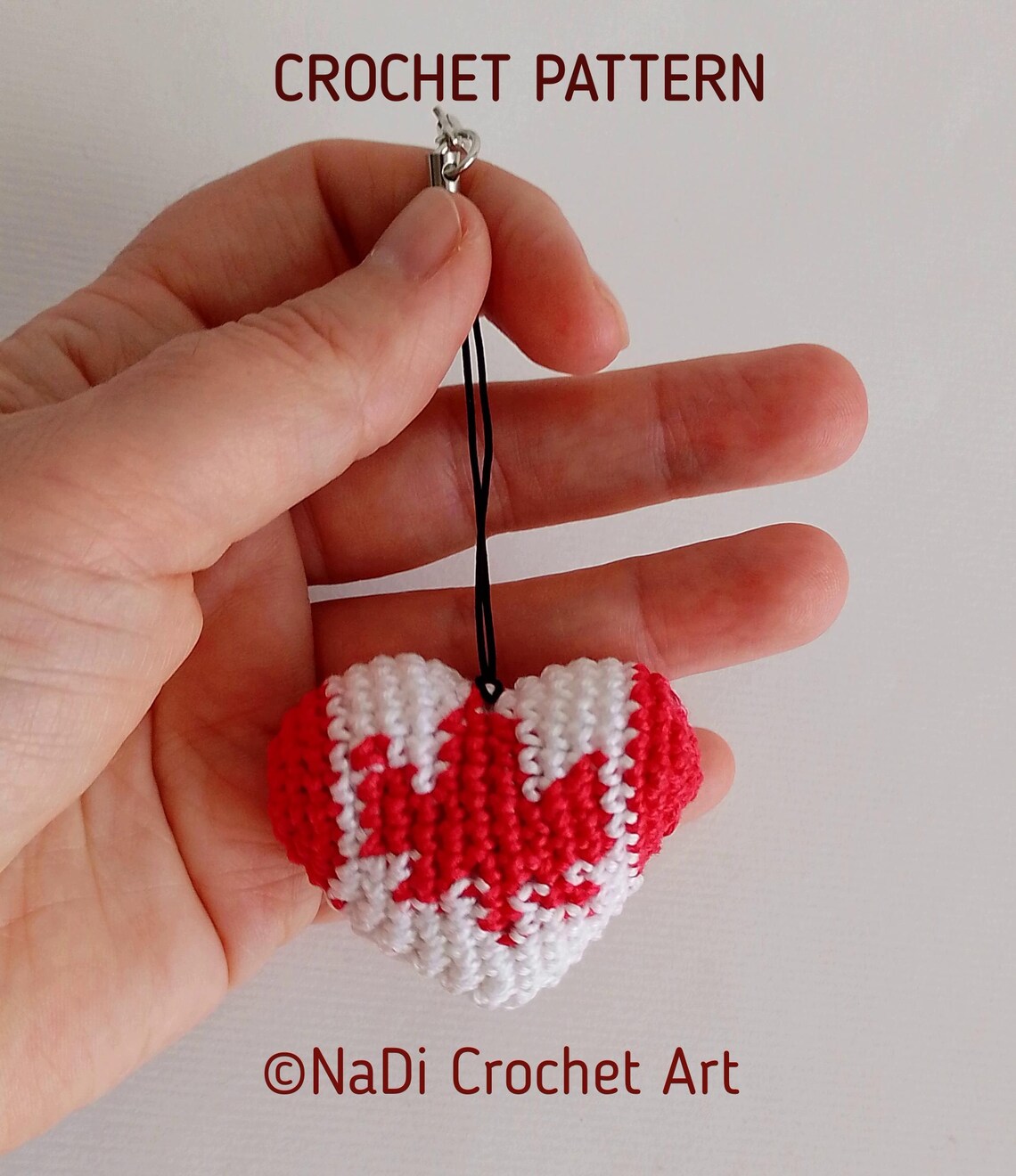 Canada Flag 3-D Heart, CROCHET PATTERN, Keychain, Pdf File in English ...