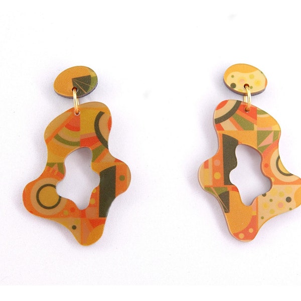 Abstract Earrings - Etsy