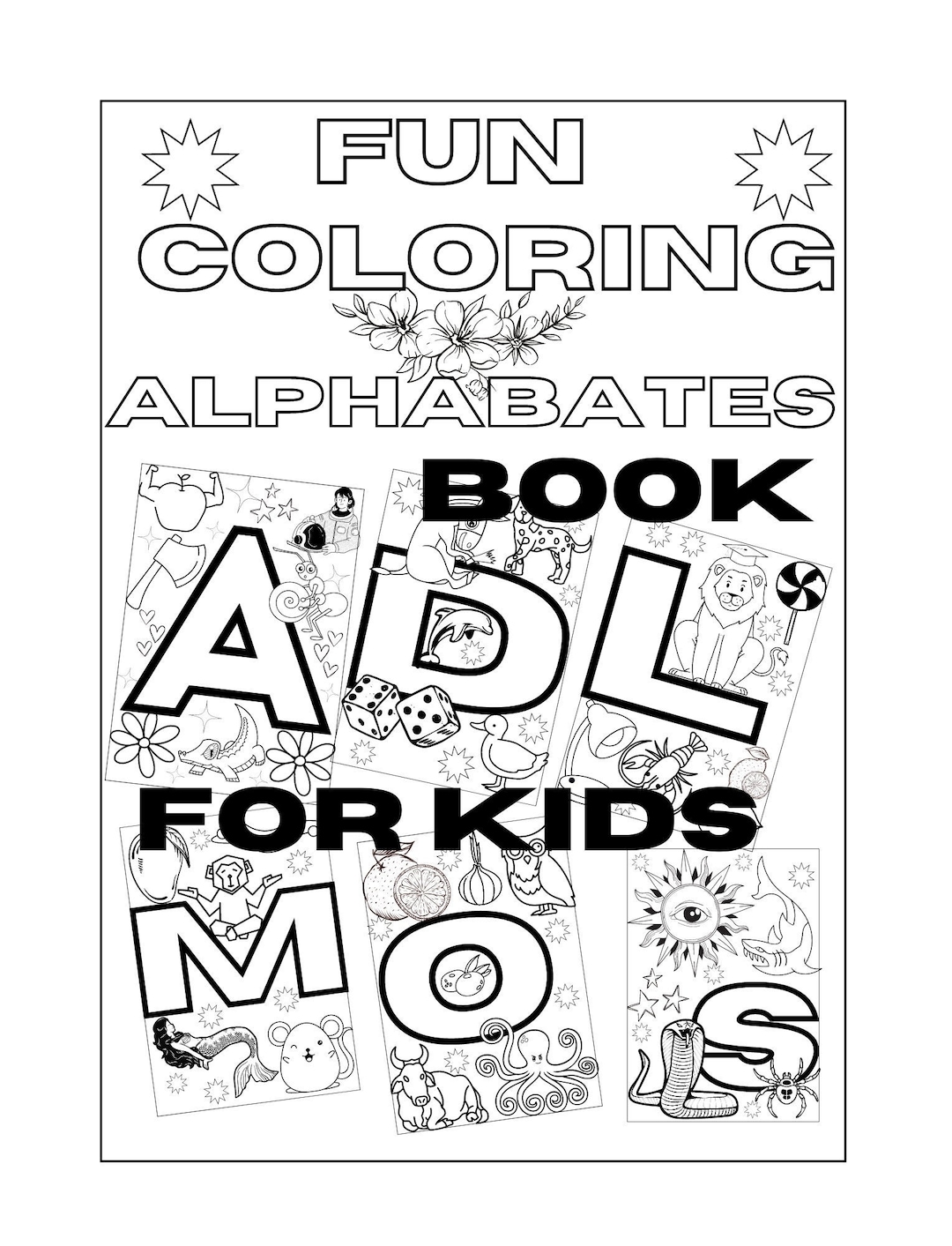 ALPHABET COLORING BOOK - Etsy