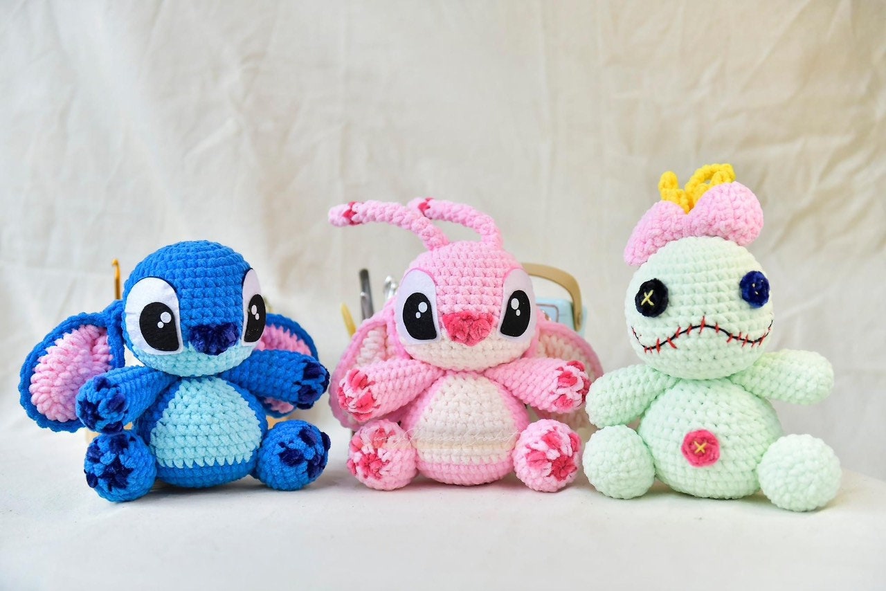Bundle 3in1 PDF File Amigurumi Stitch, Angel and Scrump Pattern Crochet ...