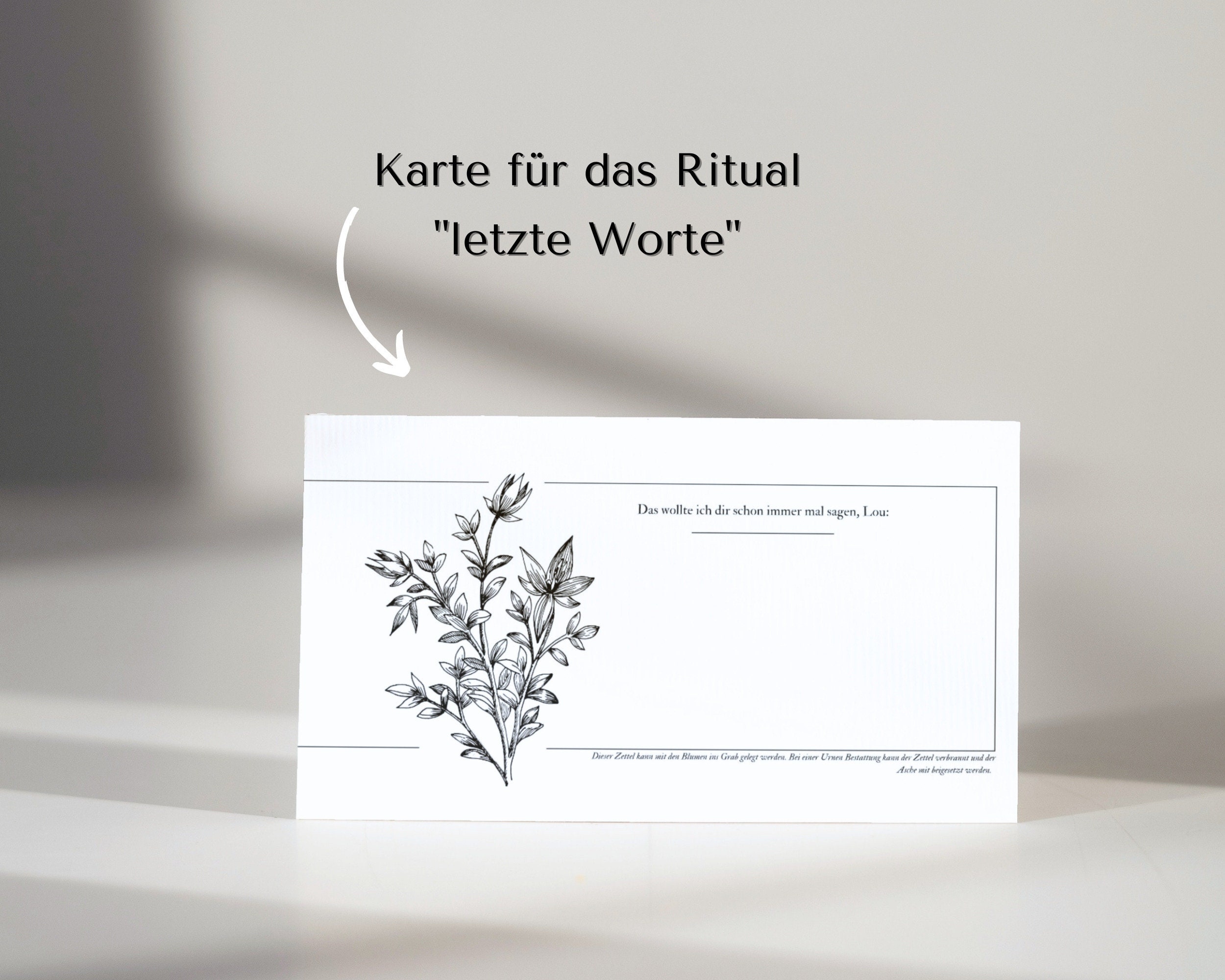 Trauer Kartenset | Trauerkarte, Dankeskarte uvm. | selbst gestalten ...