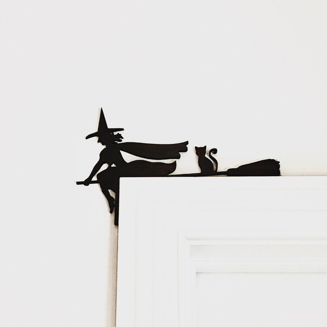 Halloween Door Corner Sign, Witch Halloween Decor, Halloween Witch Sign ...