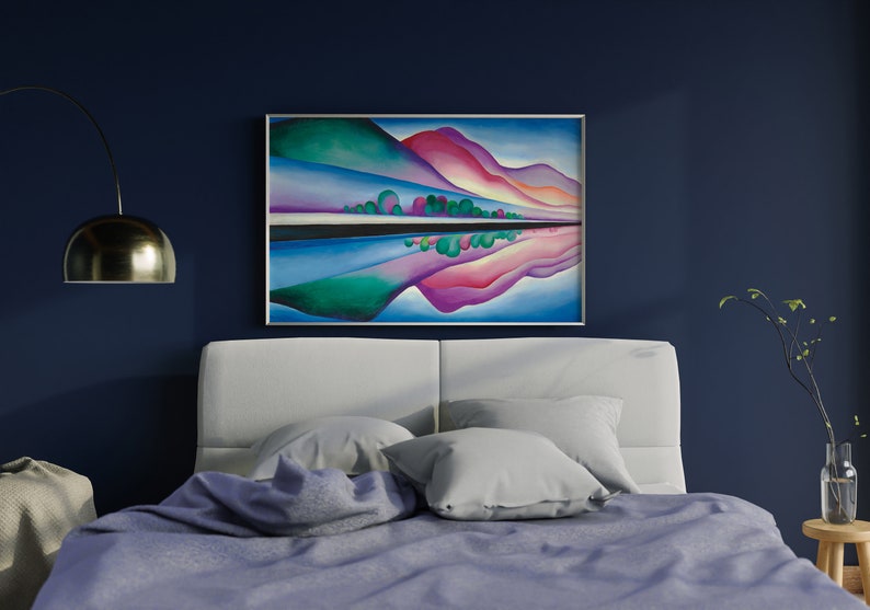 Lake George Reflection by Geordia O' Keeffe/ Canvas Print/ Ready to ...