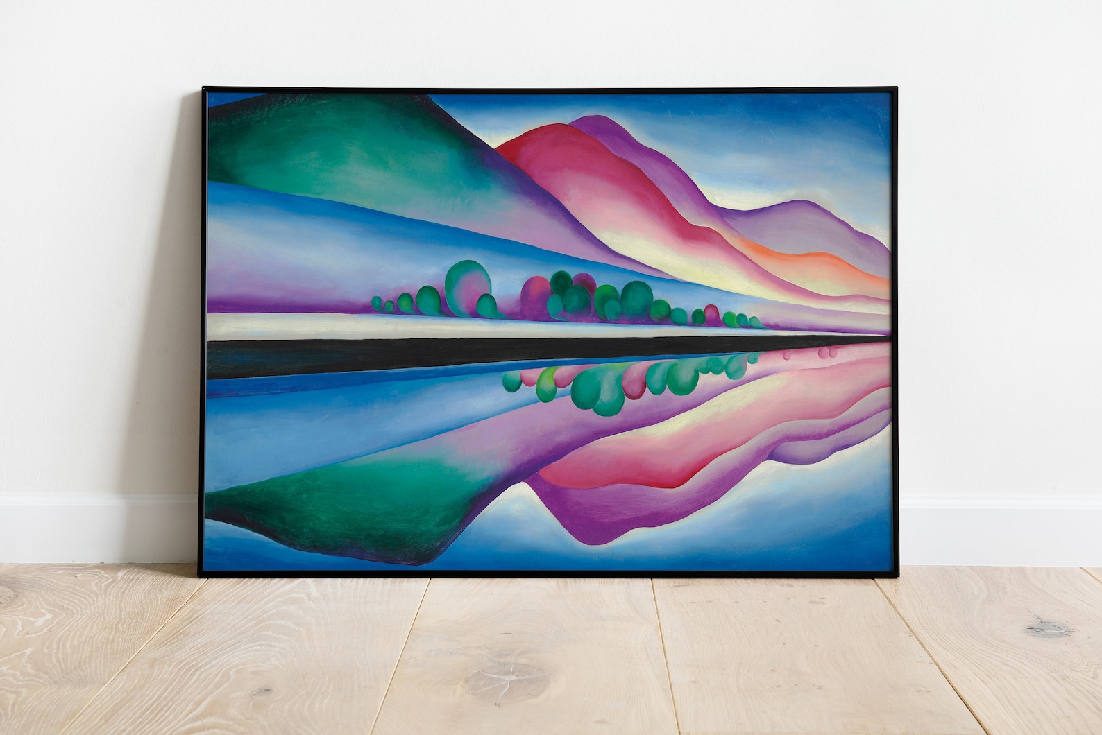 Lake George Reflection by Geordia O' Keeffe/ Canvas Print/ Ready to ...