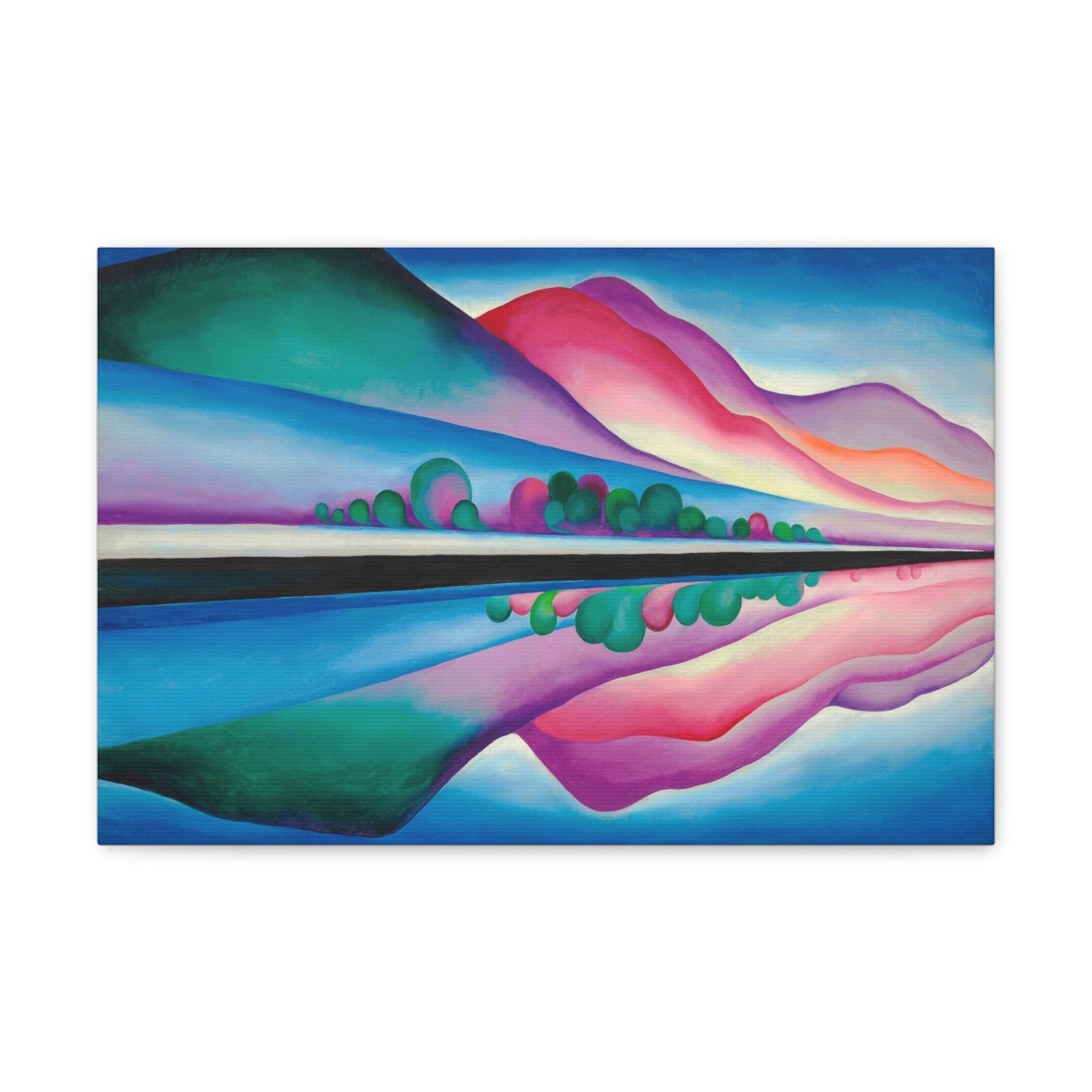 Lake George Reflection by Geordia O' Keeffe/ Canvas Print/ Ready to ...