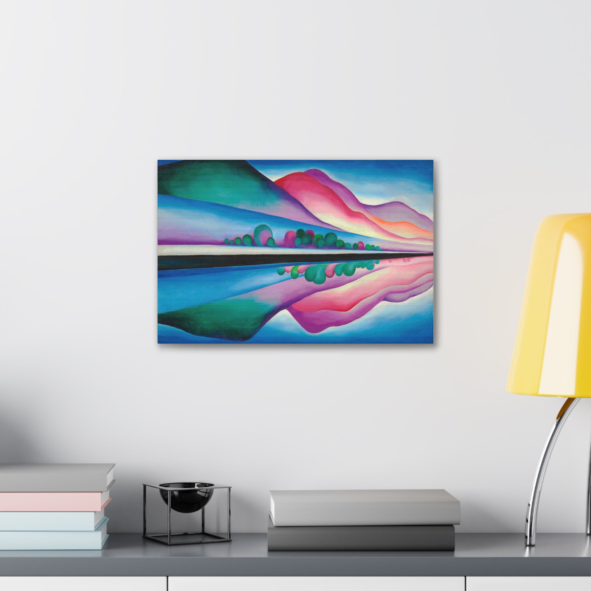Lake George Reflection by Geordia O' Keeffe/ Canvas Print/ Ready to ...