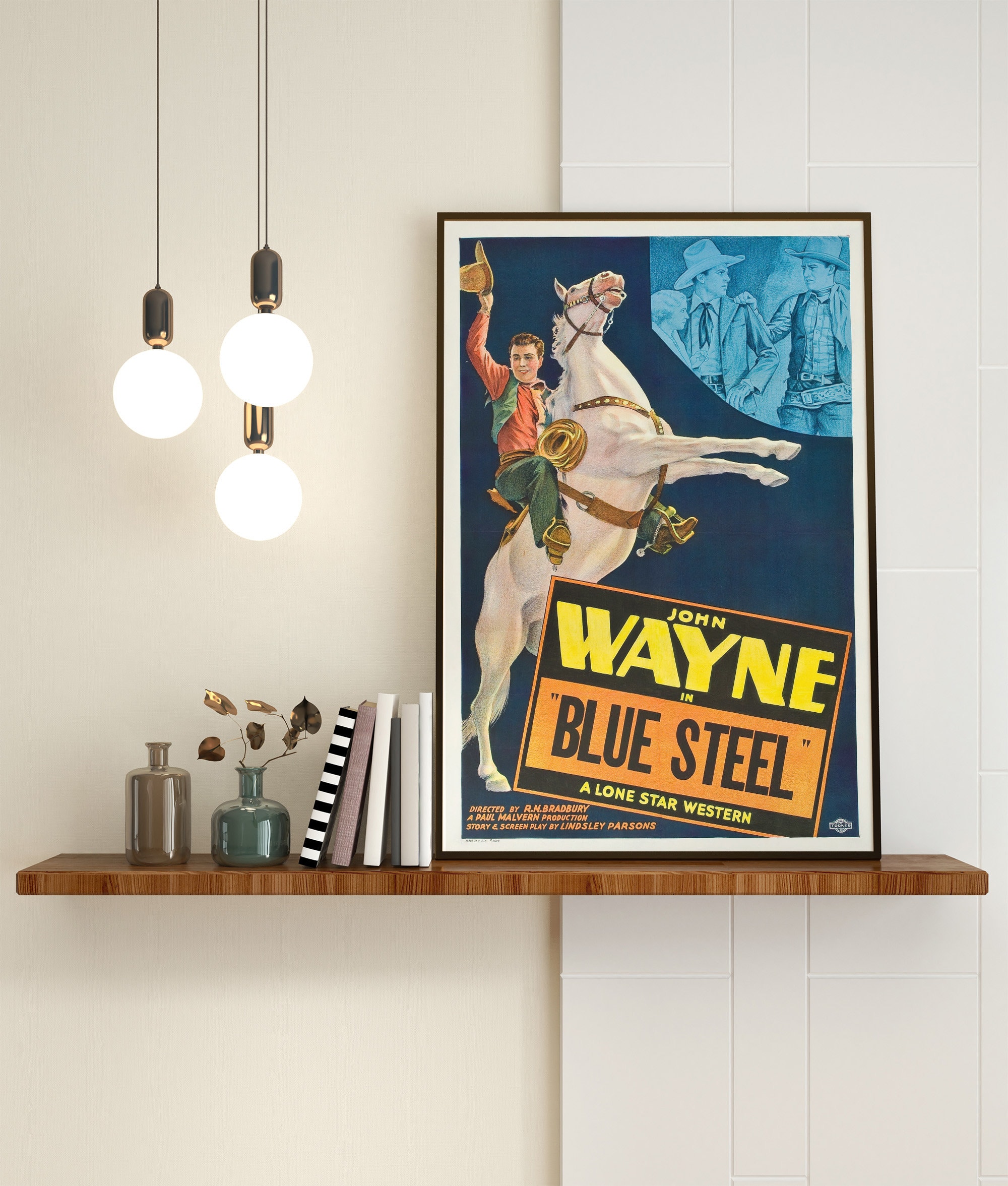 VINTAGE MOVIE POSTER | John Wayne | Blue Steel | Hollywood Classic ...
