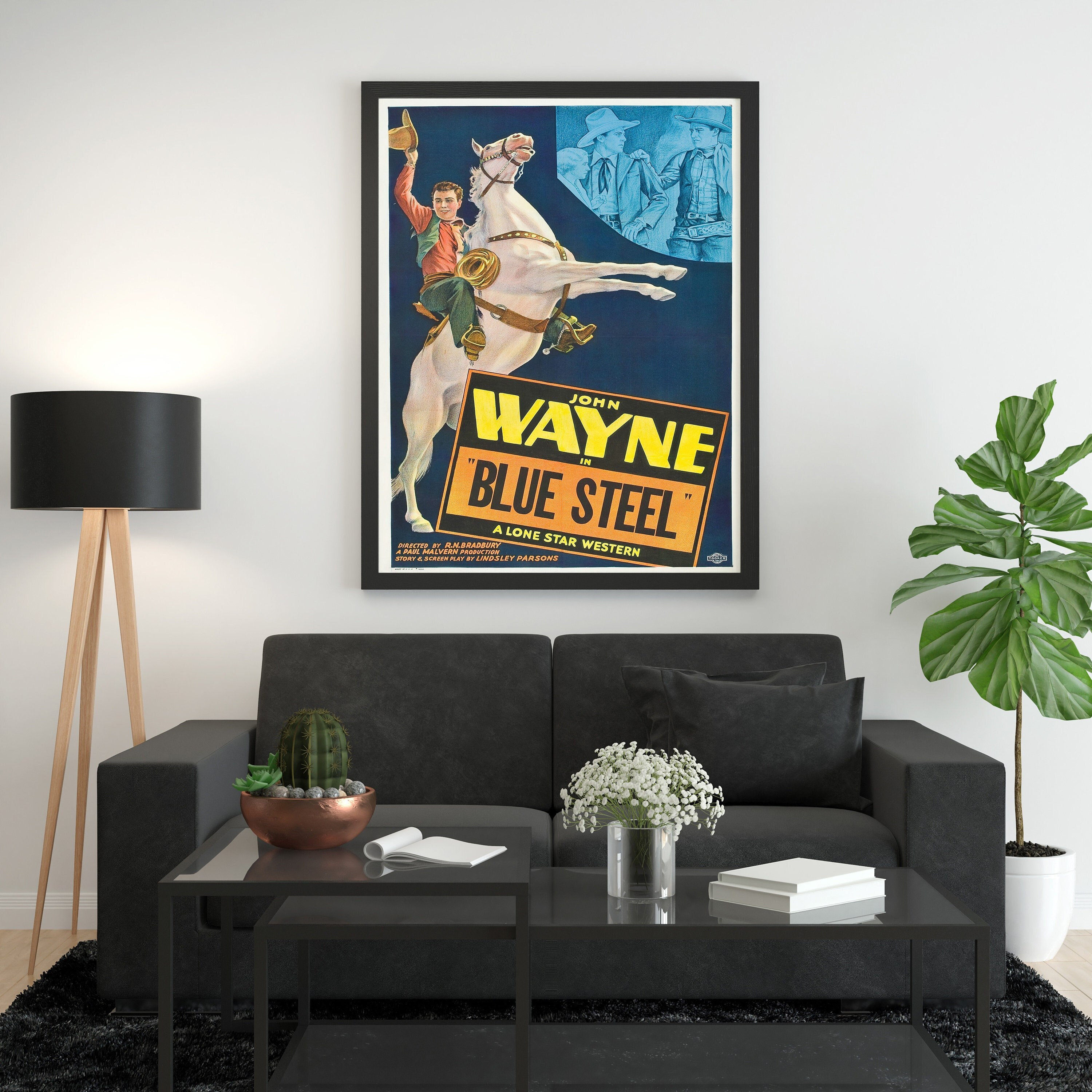 VINTAGE MOVIE POSTER | John Wayne | Blue Steel | Hollywood Classic ...