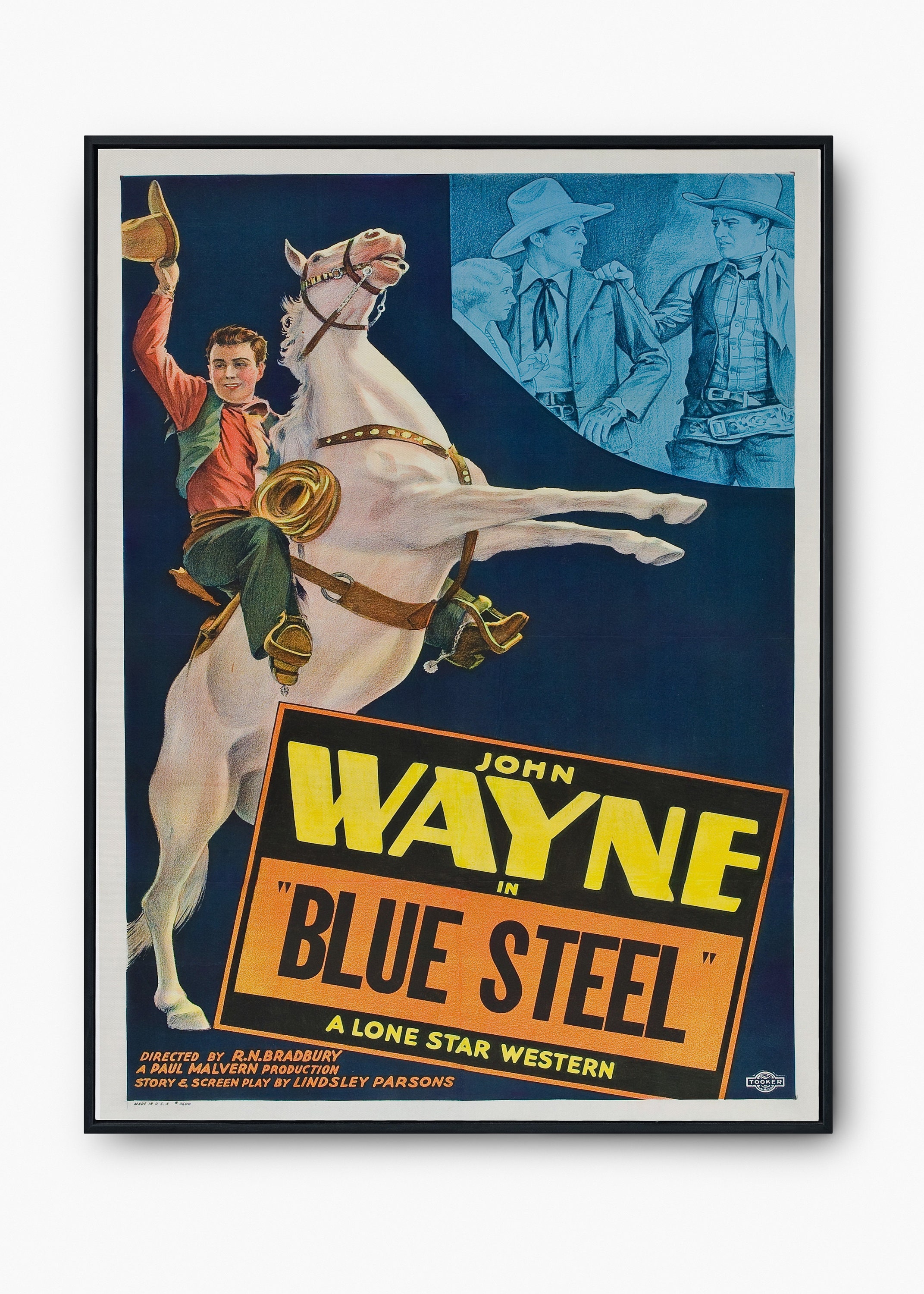 VINTAGE MOVIE POSTER | John Wayne | Blue Steel | Hollywood Classic ...