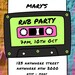 Rnb Retro 80s Cassette Mix Tape Birthday Party Invitation Fully ...