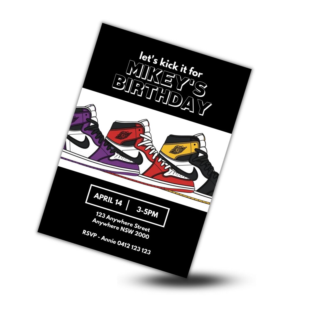 Air Jordan Theme Birthday Party - Sneakerheads - Digital Download - Etsy