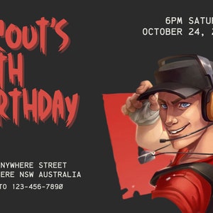 Team Fortress 2 Birthday Party Invitation - Fully Editable - Made With ...