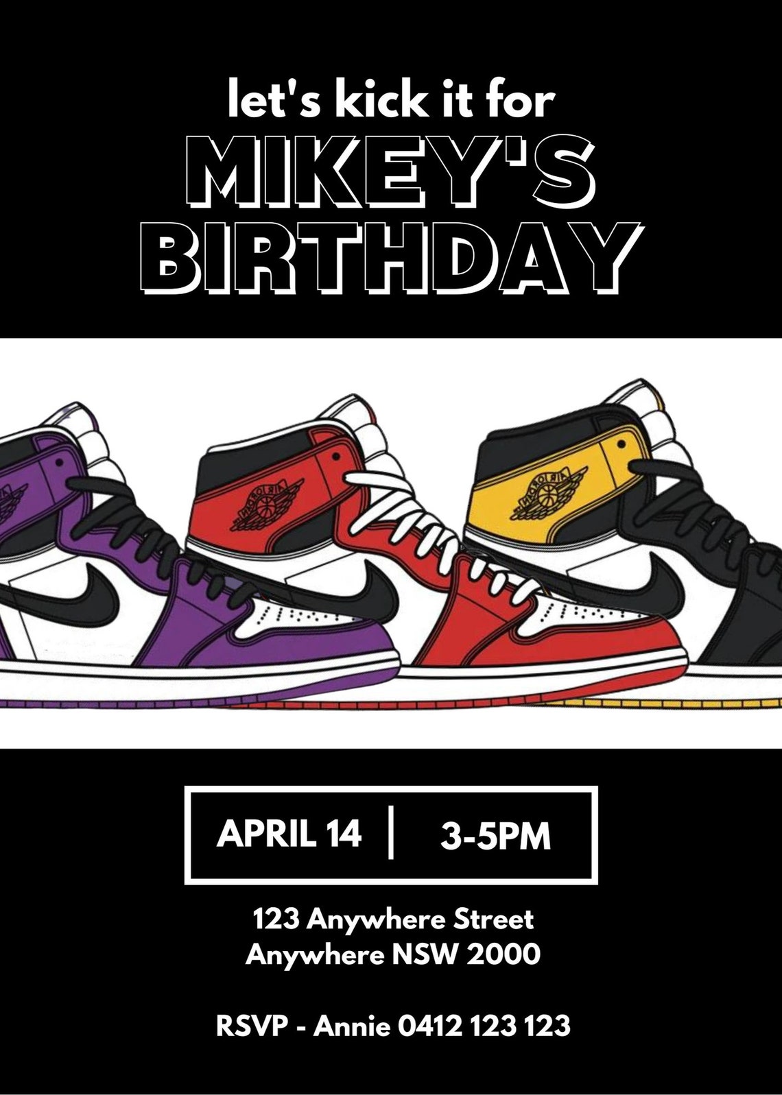 Air Jordan Theme Birthday Party Sneakerheads Digital - Etsy