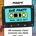Rnb Retro 80s Cassette Mix Tape Birthday Party Invitation Fully ...