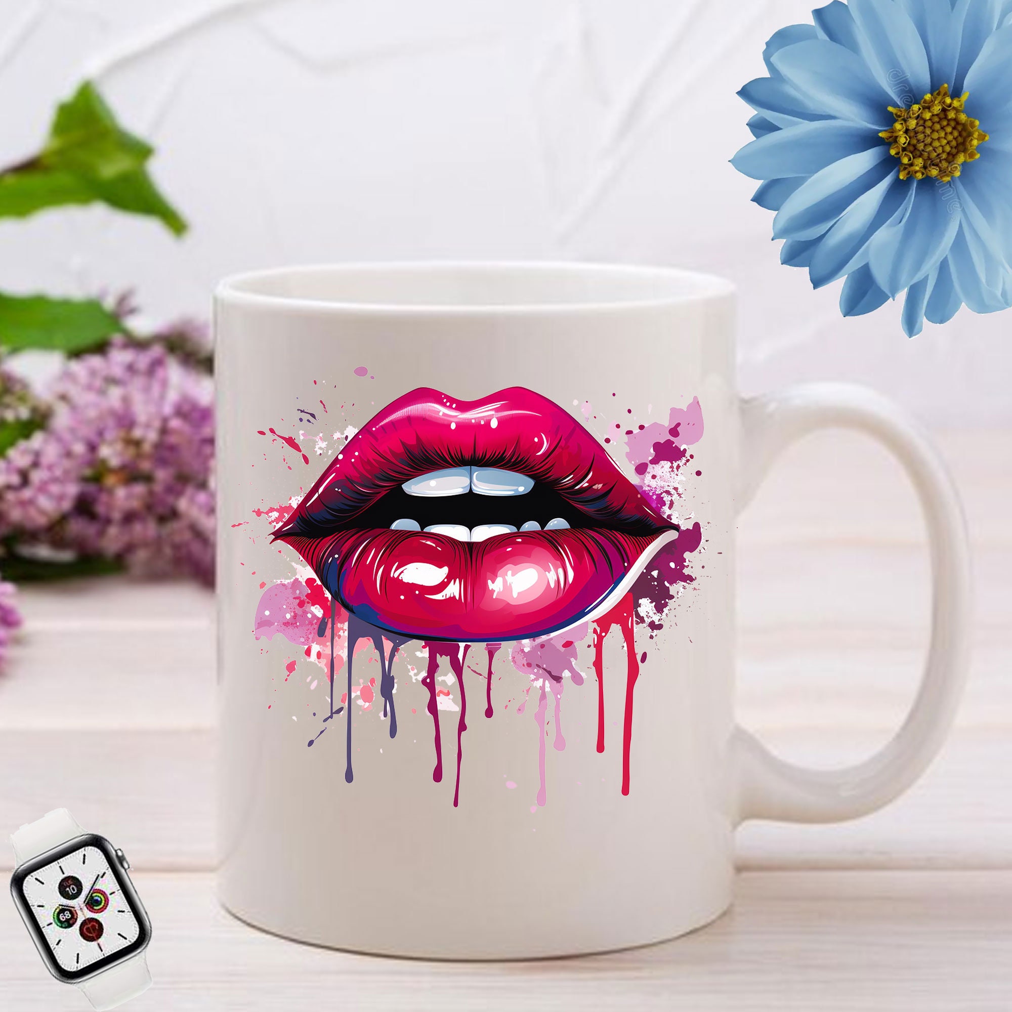 15 Drippy Lips Clipart Bundle Love Png Multi Color Lips - Etsy