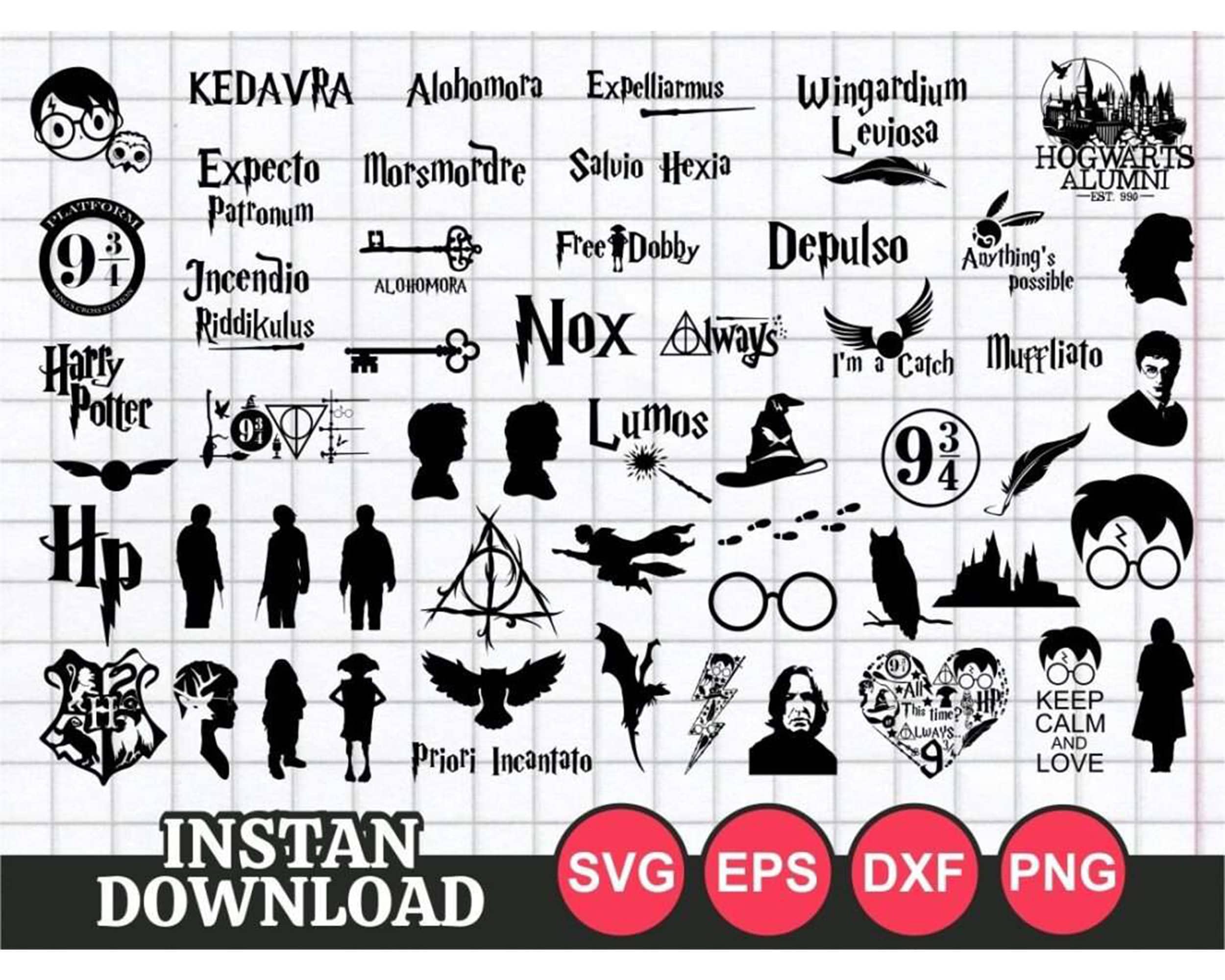 HP Svg HP Heart Svg HP Png Files Magic Wizard Svg School - Etsy México