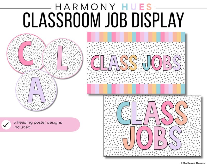 Harmony Hues Classroom Job Display | Editable Pastel Classroom Decor ...