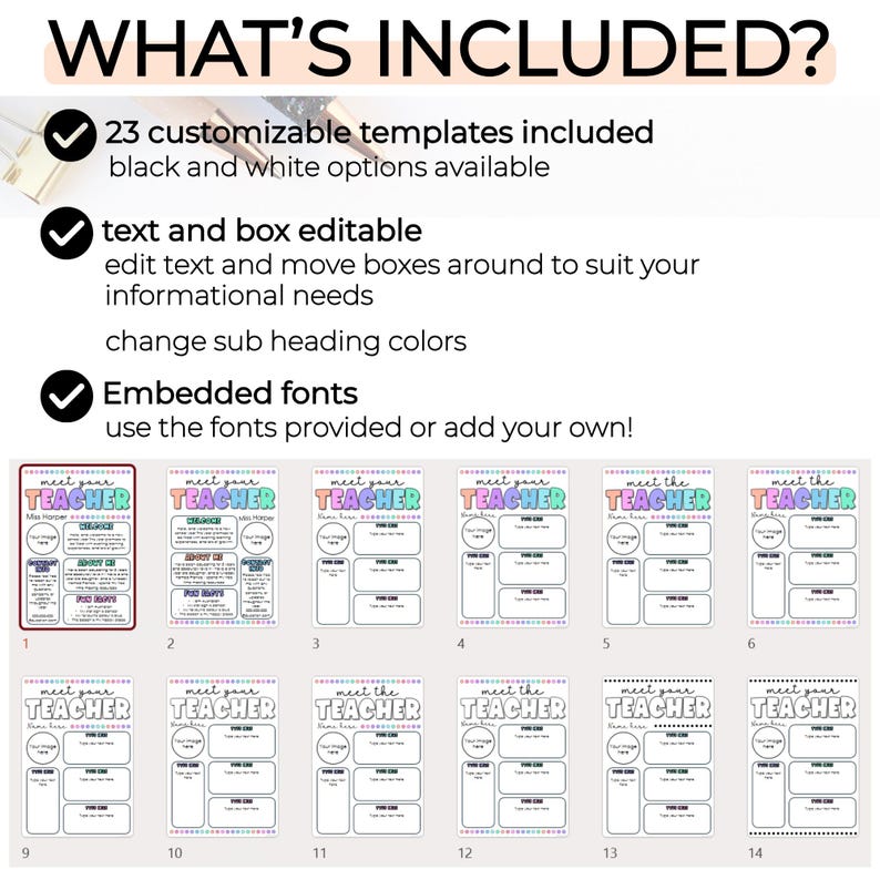 Meet the Teacher Template Editable | Digital Resource | Classroom ...