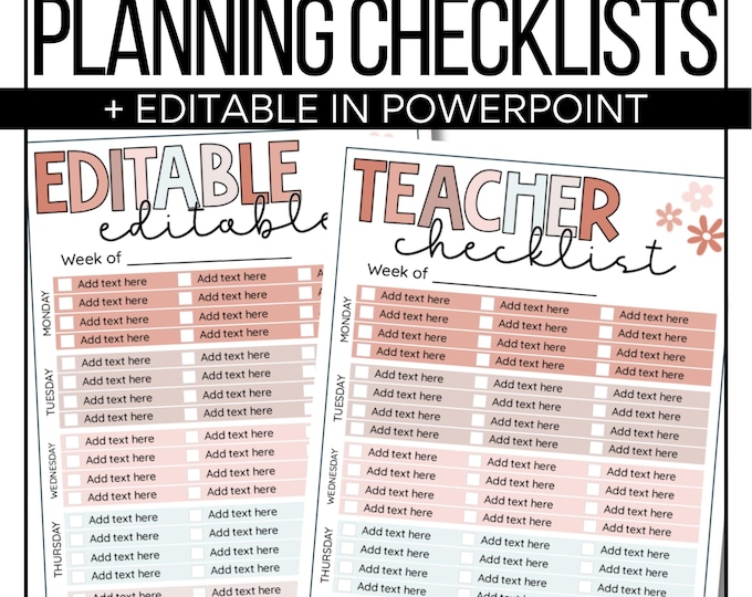 Classroom Weekly Checklist Template | Boho Blooms | To-do List | Task ...