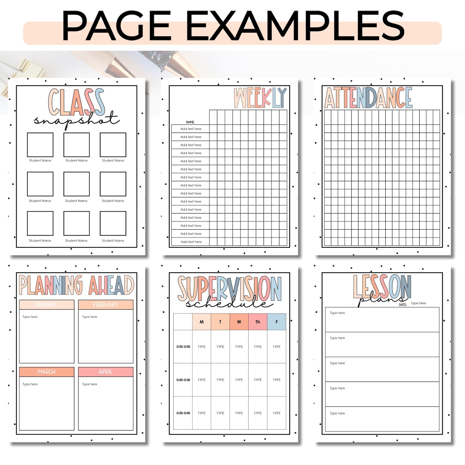 Teacher Lesson Planner Template | Calendar | EDITABLE | 2025-2026 ...