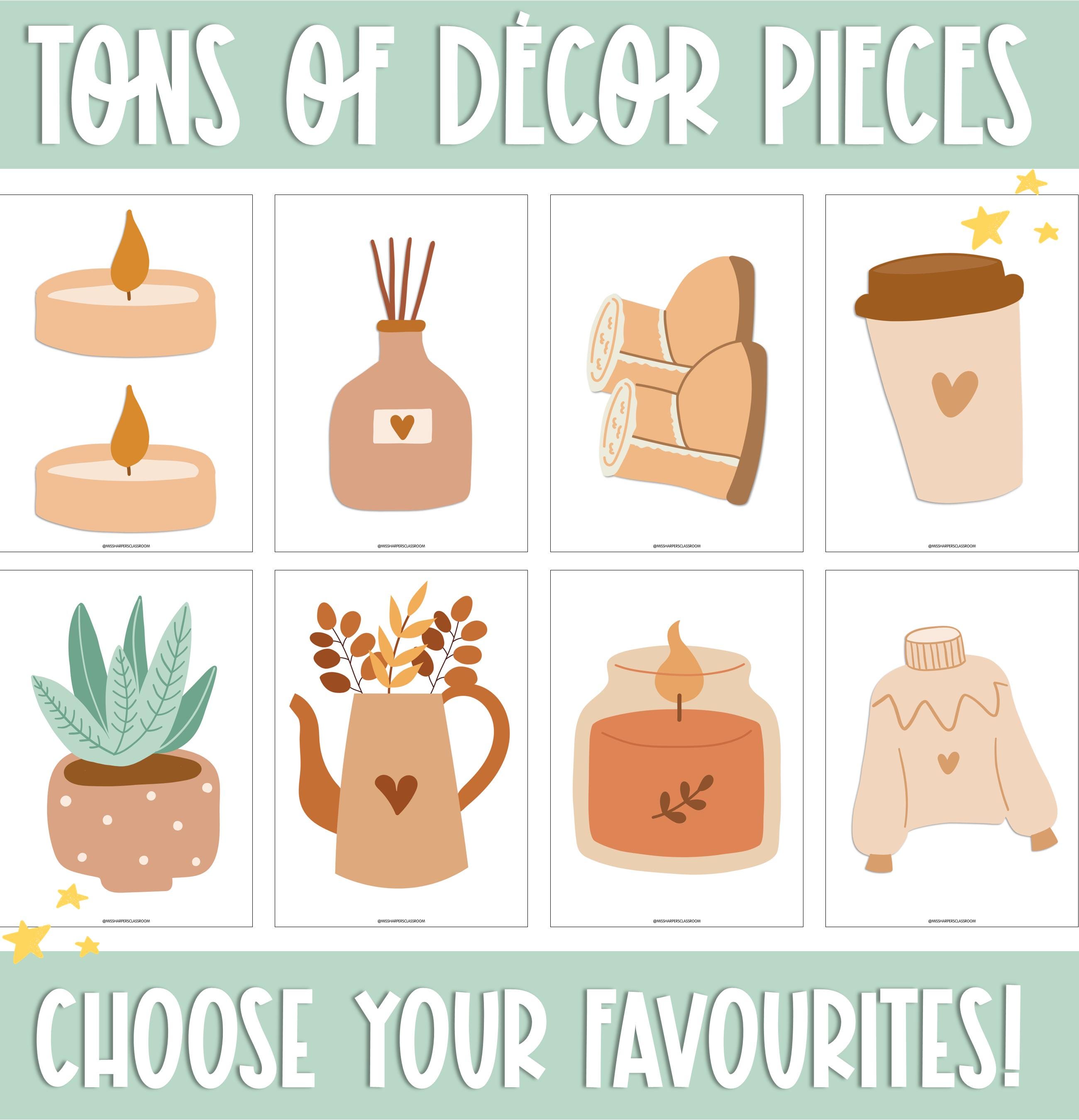 Winter & Fall Bulletin Board Kit Modern Cosy Christmas Fall Autumn ...