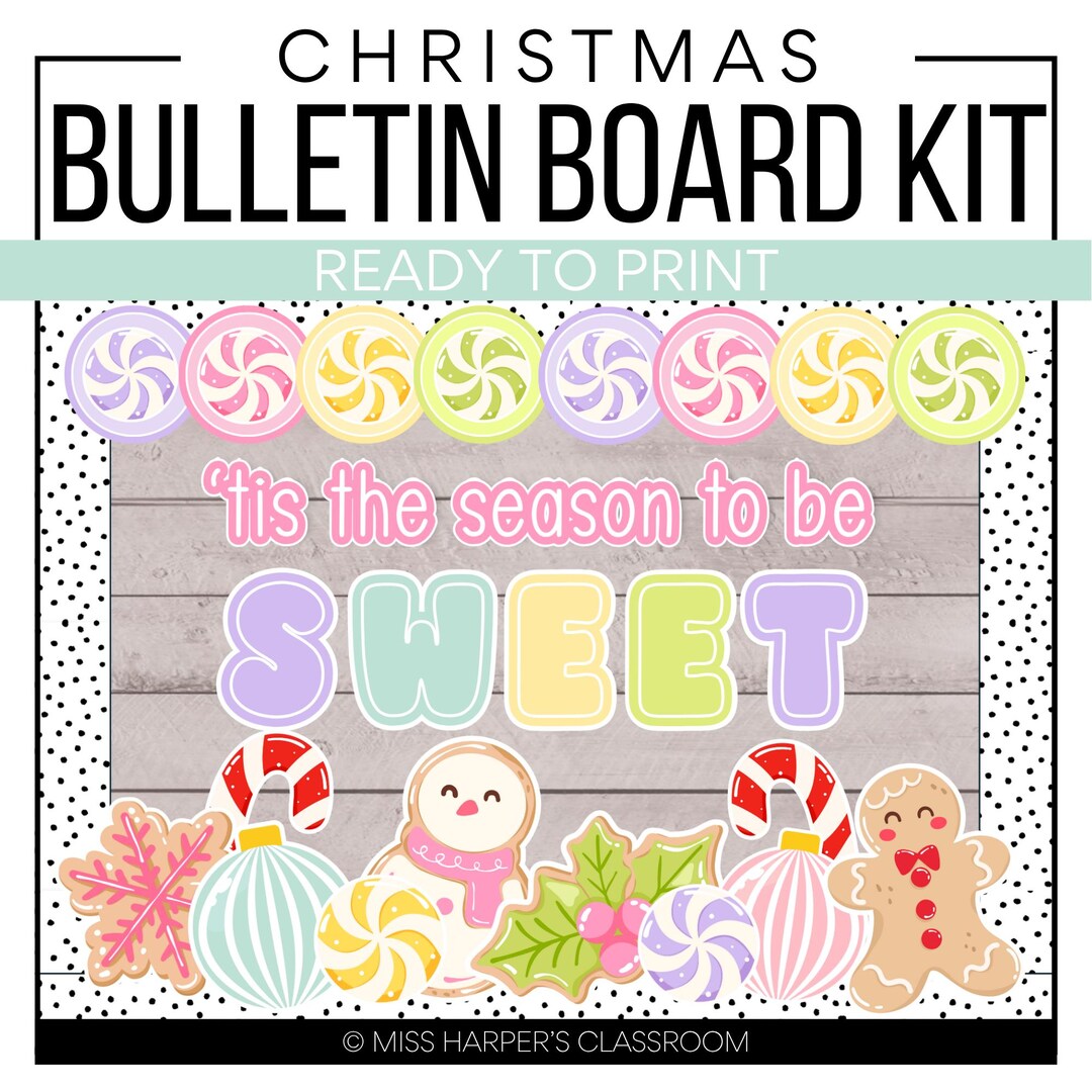 Christmas Bulletin Board Kit | Sweet Christmas | Bulletin Decor ...