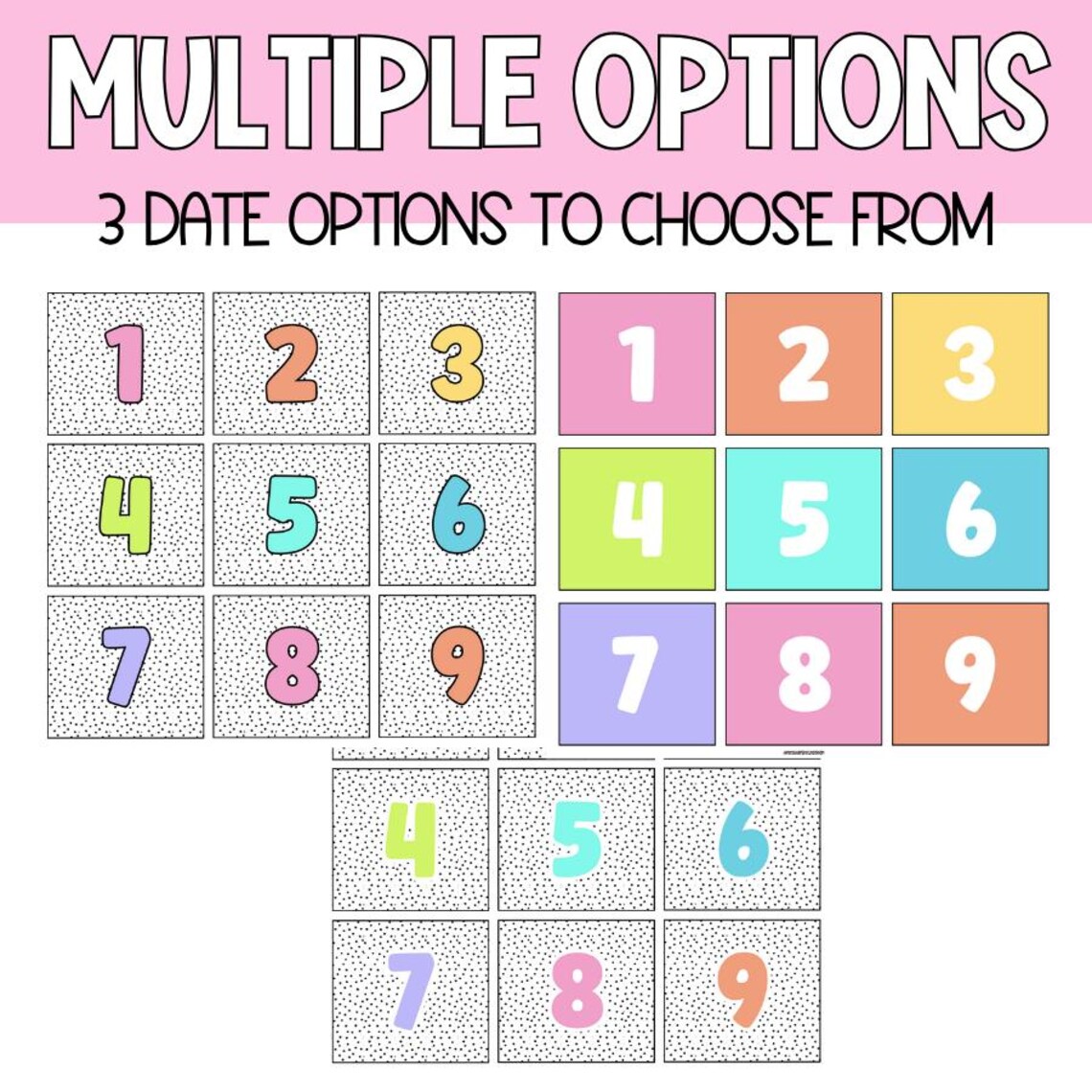 Flip Calendar Display | Spotty Rainbow | Classroom Management - Etsy