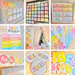 Classroom Decor Set | Spotty Rainbow | Editable | GROWING BUNDLE ...