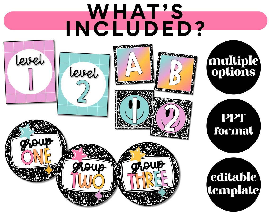 Classroom Labels | Editable | Composition Notebook Classroom Theme ...