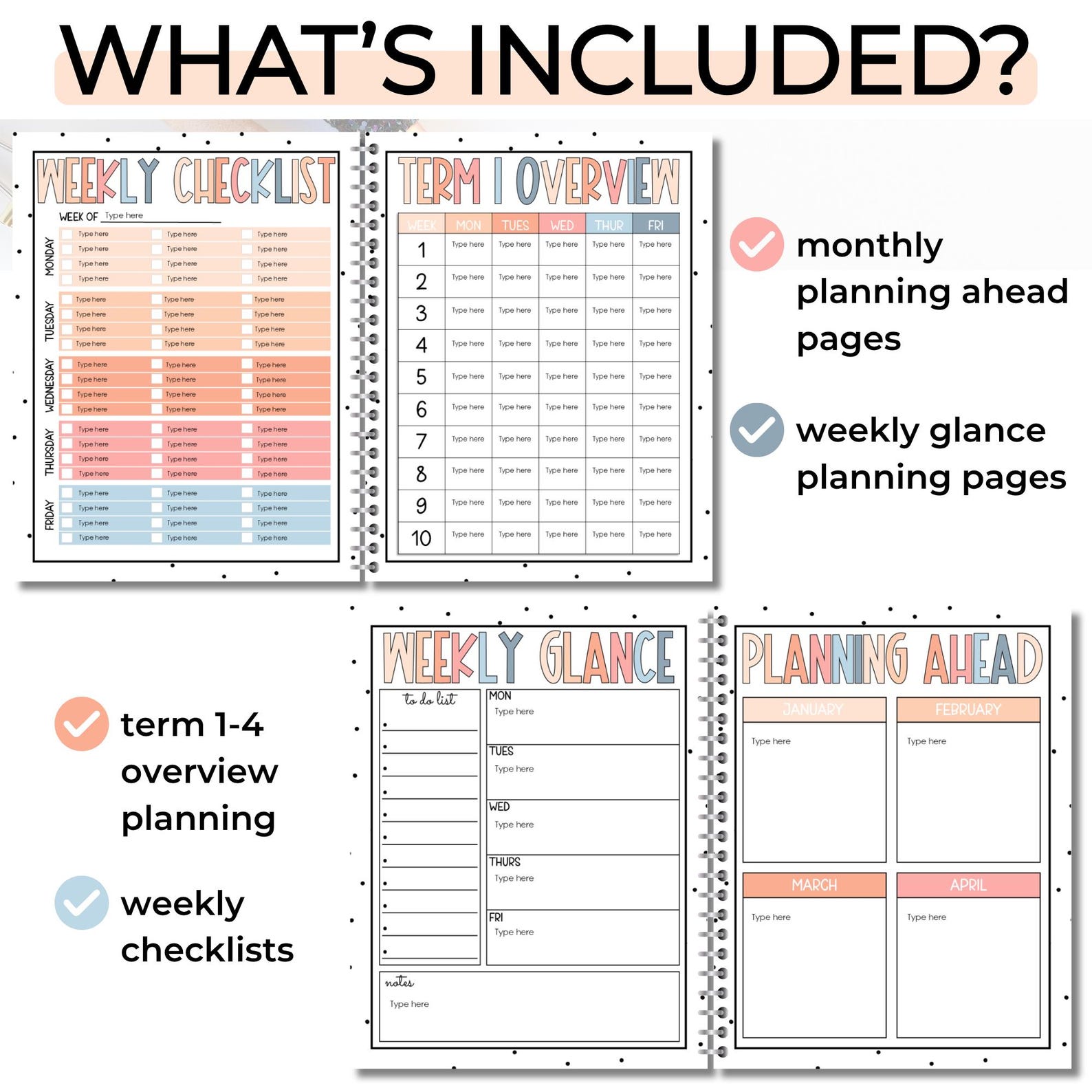 Teacher Lesson Planner Template | Calendar | EDITABLE | 2025-2026 ...