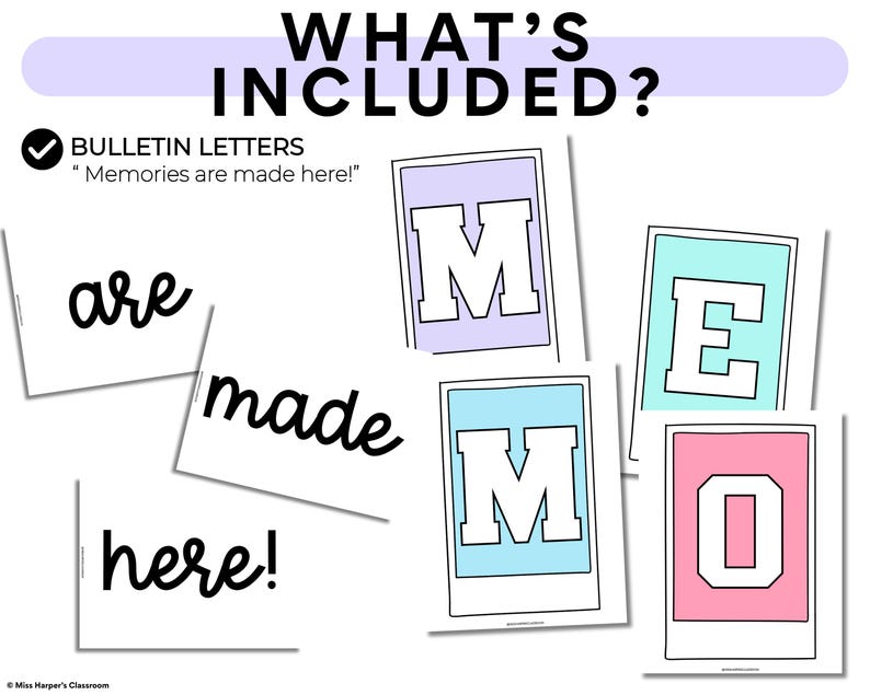 Back to School Bulletin Board Kit | Memories Are Made Here | Pastel Pop ...