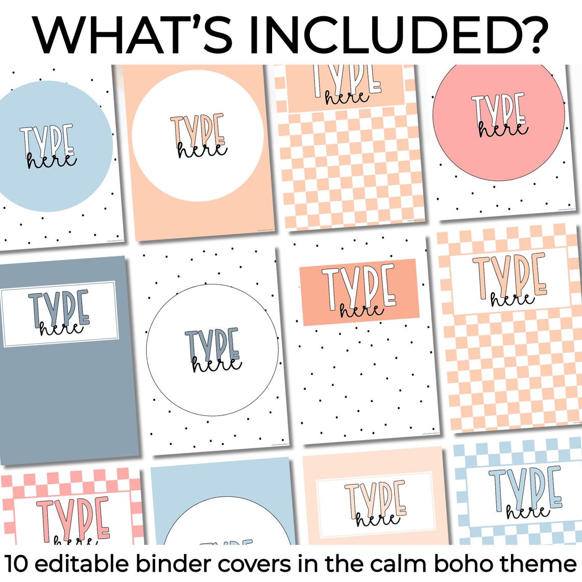 Classroom Binder Covers Template | Calm Boho Decor | Editable ...