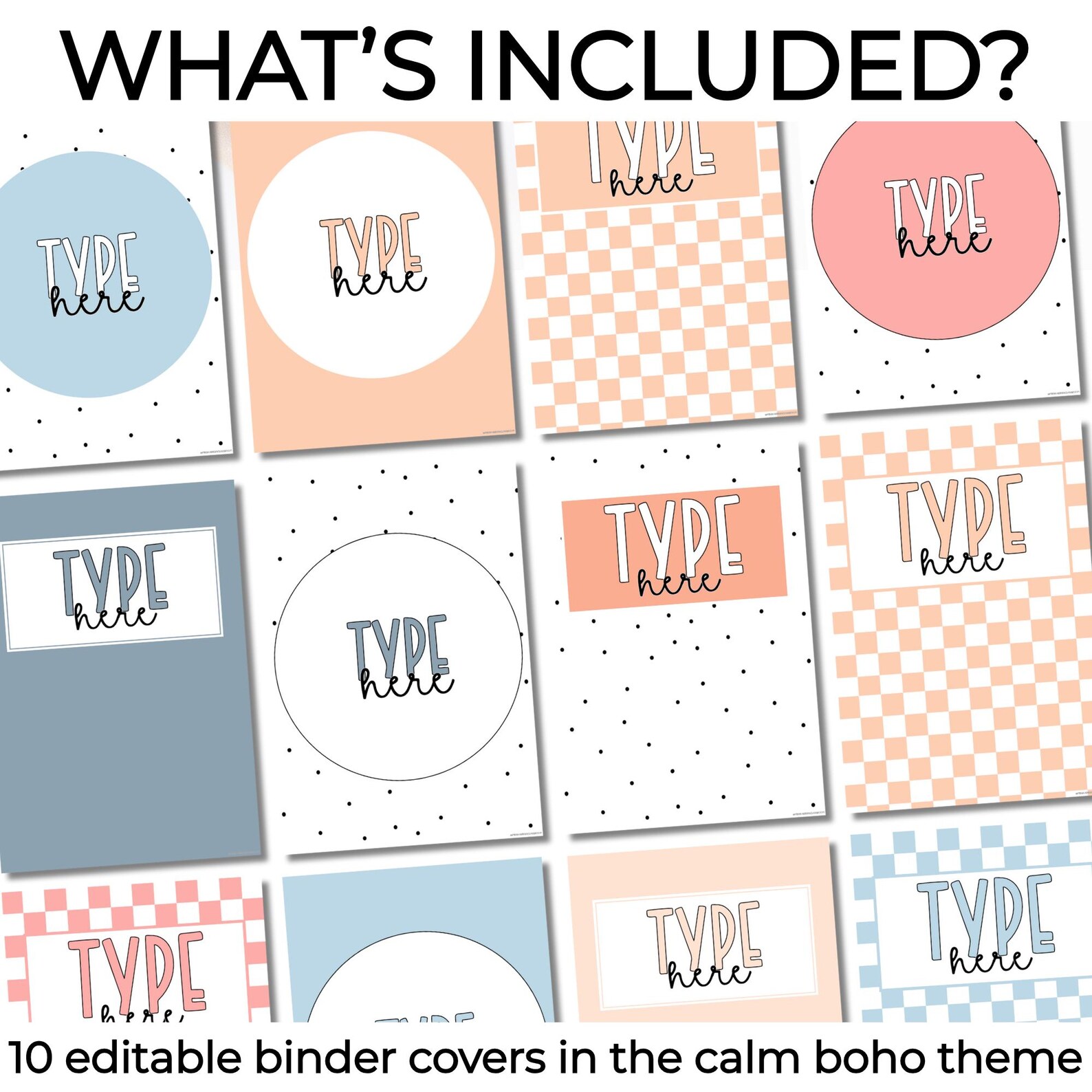 Classroom Binder Covers Template | Calm Boho Decor | Editable ...