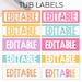 Classroom Labels | Editable | Vibrant Vibes | Book Bin Labels | Name ...