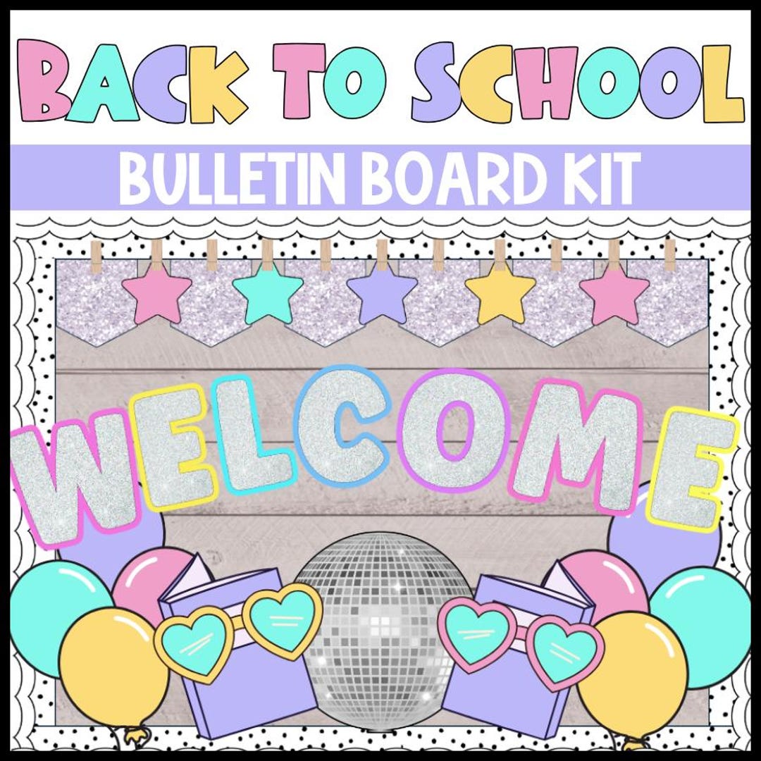 Back to School Bulletin Board Kit | Spotty Rainbow | Welcome | Seasonal ...