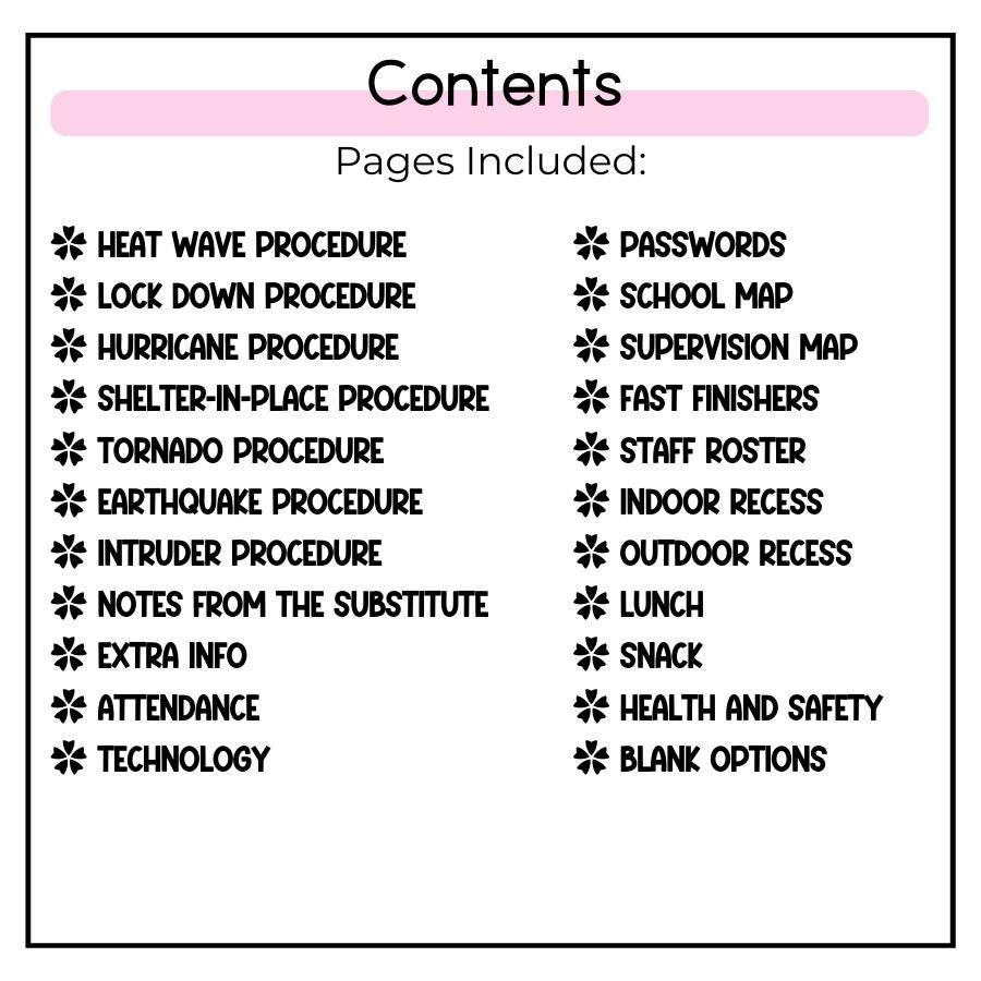 Substitute Binder Template | Spotty Rainbow | Editable | Classroom ...