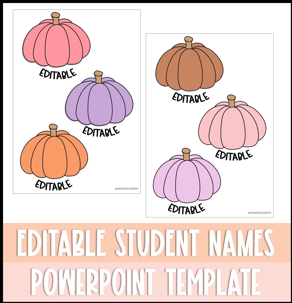 Fall Bulletin Board Kit | Trendy Pastel Pumpkins | Classroom Decor - Etsy
