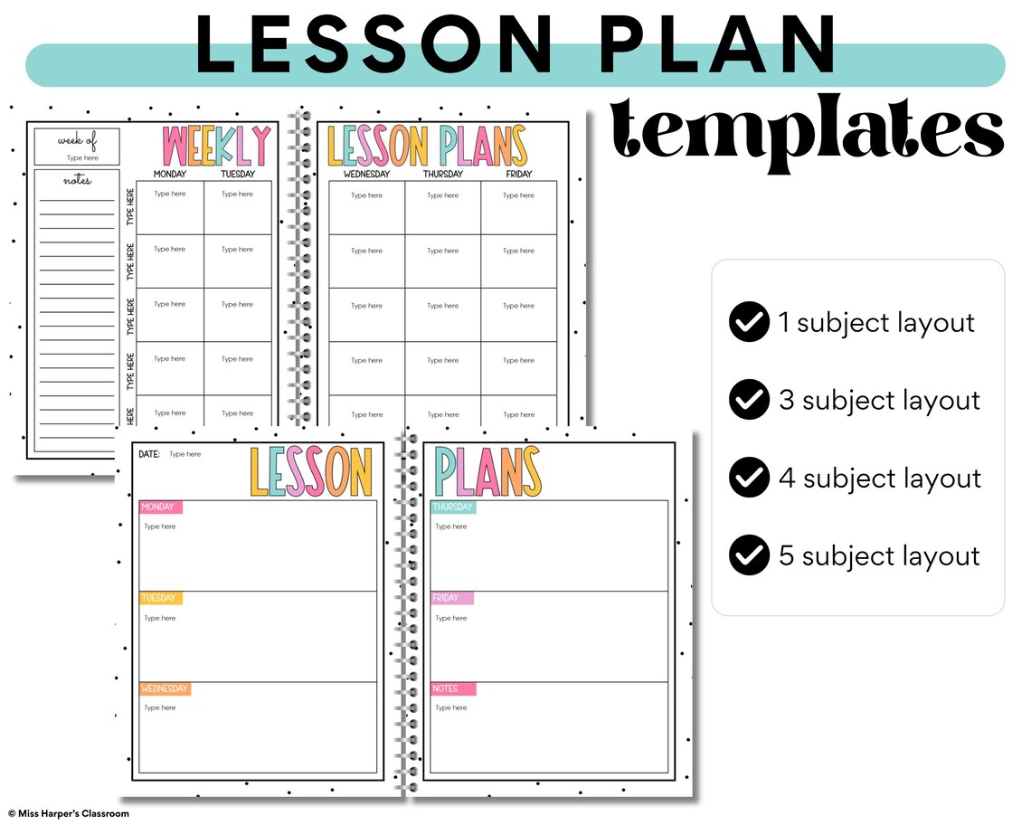 Teacher Lesson Planner Template | Calendar | EDITABLE | 2025-2026 ...