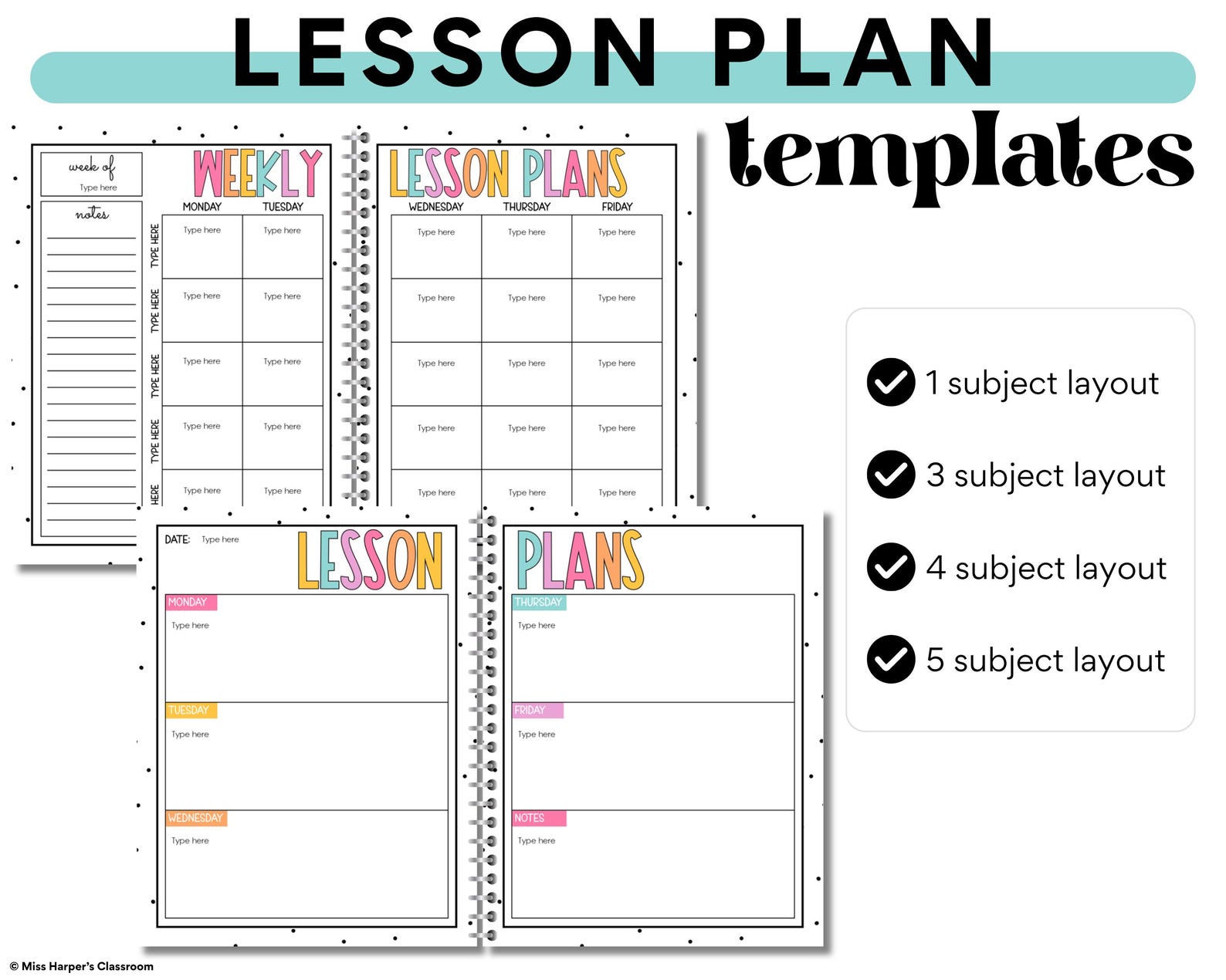 Teacher Lesson Planner Template | Calendar | EDITABLE | 2025-2026 ...