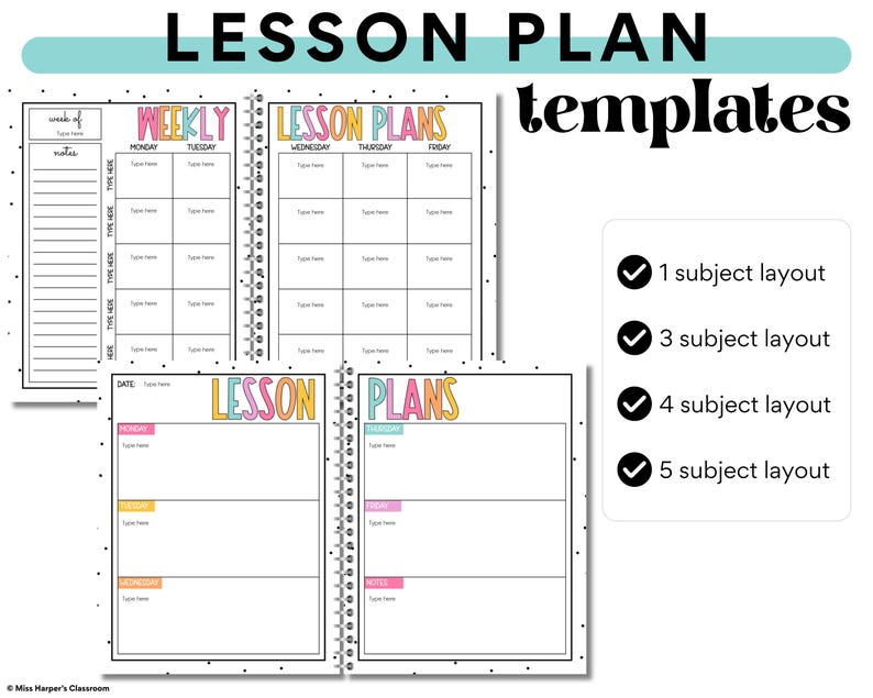 Teacher Lesson Planner Template | Calendar | EDITABLE | 2025-2026 ...