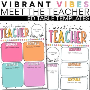 Meet the Teacher Template Editable | Digital Resource | Classroom ...