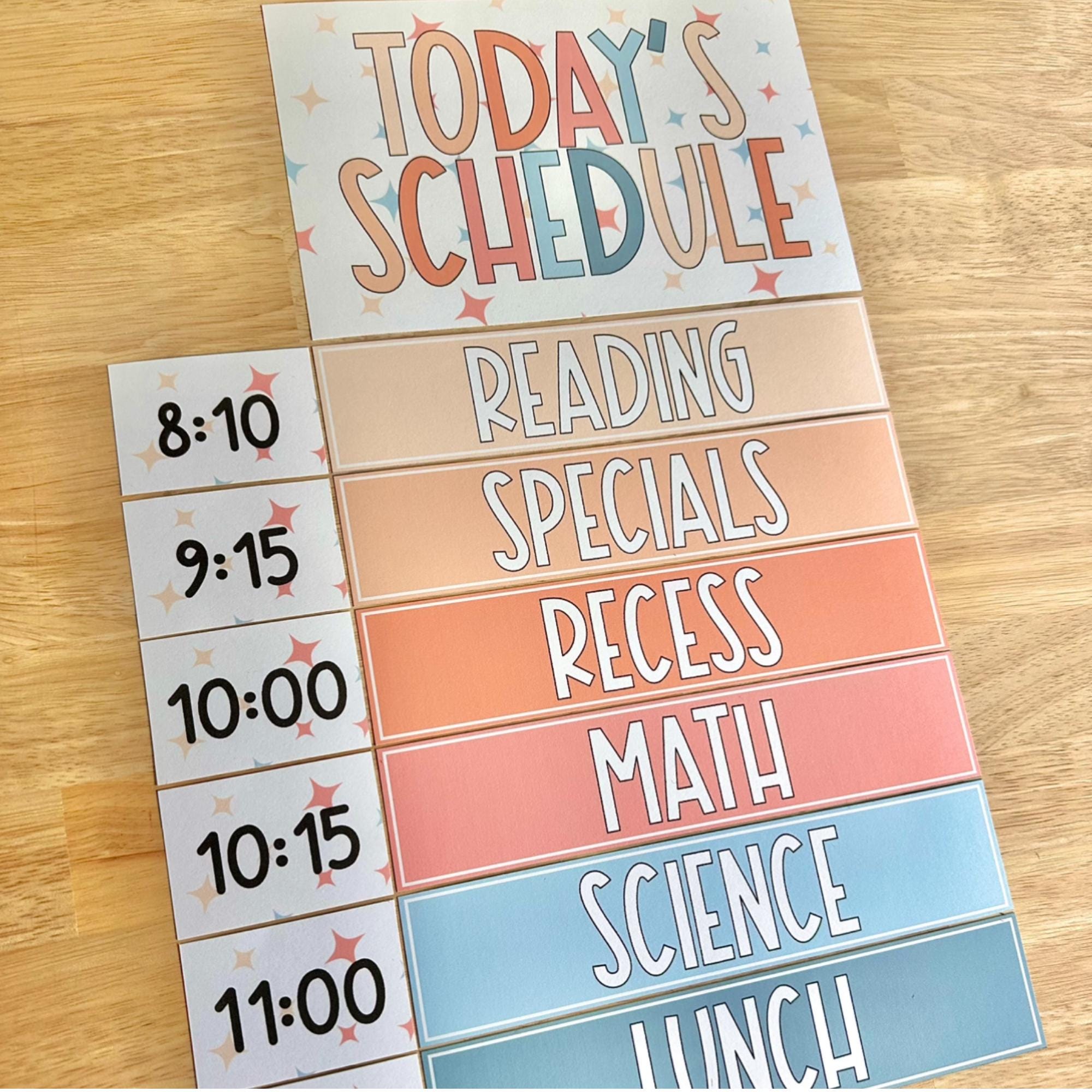 Schedule Display Cards | Digital Resource | Calm Boho | Classroom ...