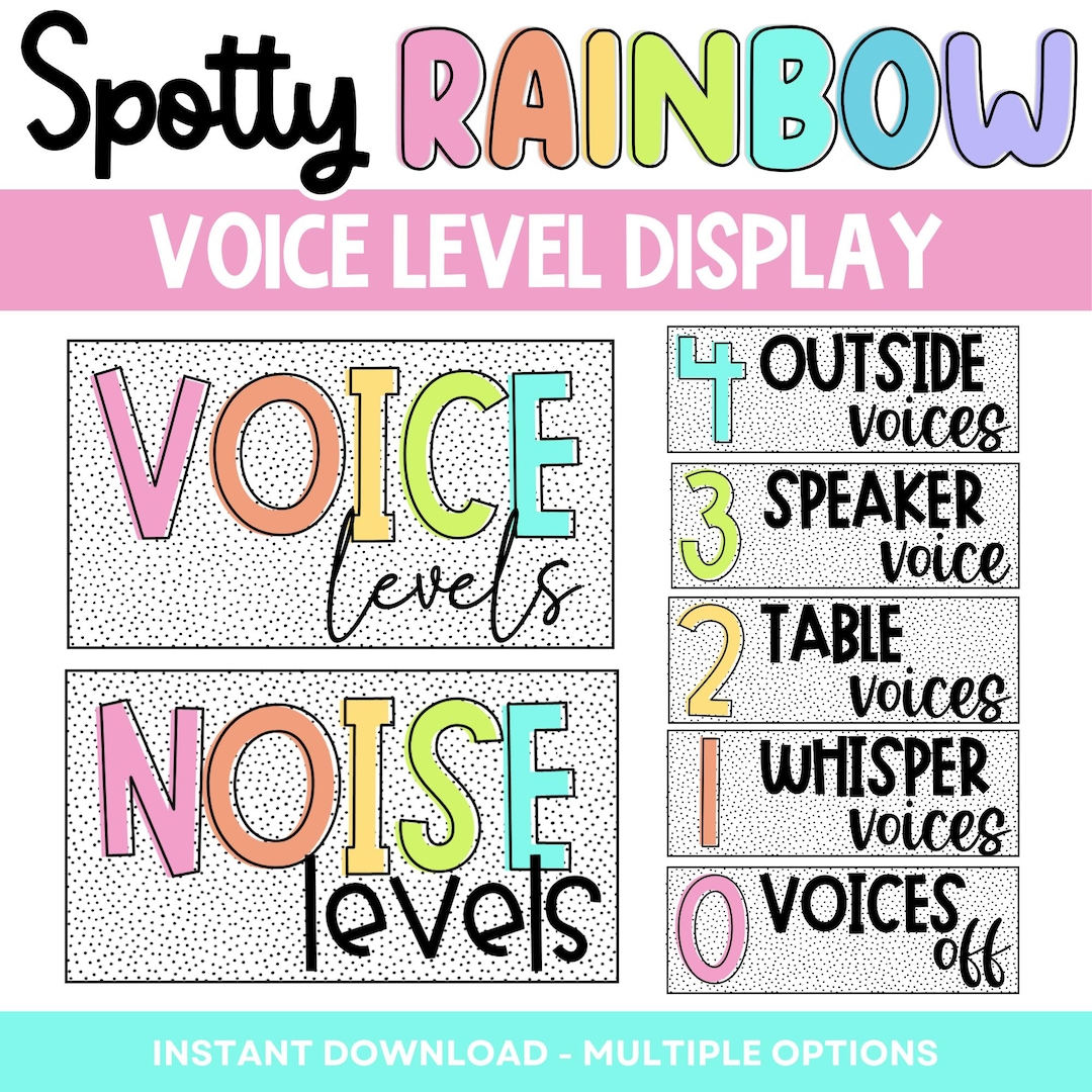 Noise Level Visual Display | Spotty Rainbow | Classroom Display ...