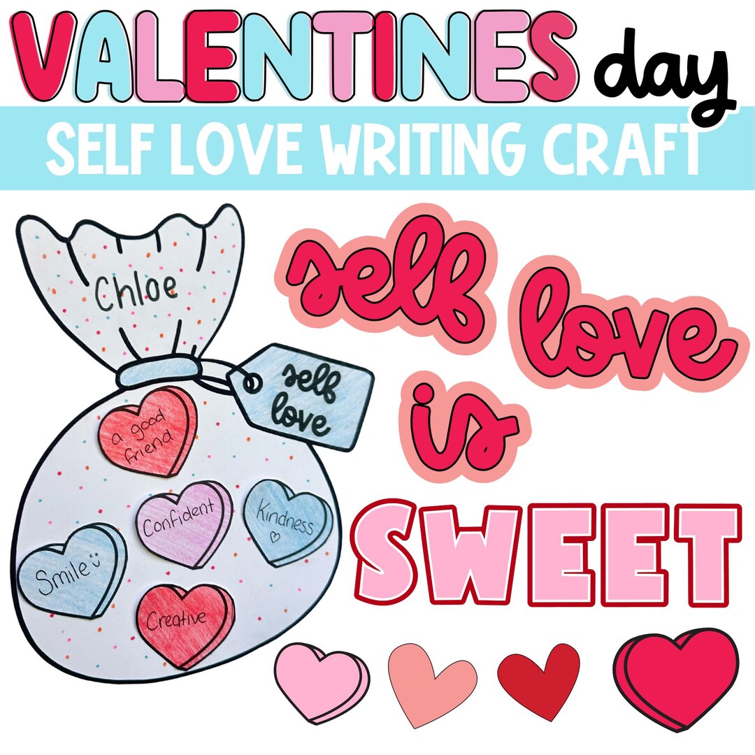 Valentine's Day Writing Craft Digital Resource Self Love Seasonal ...
