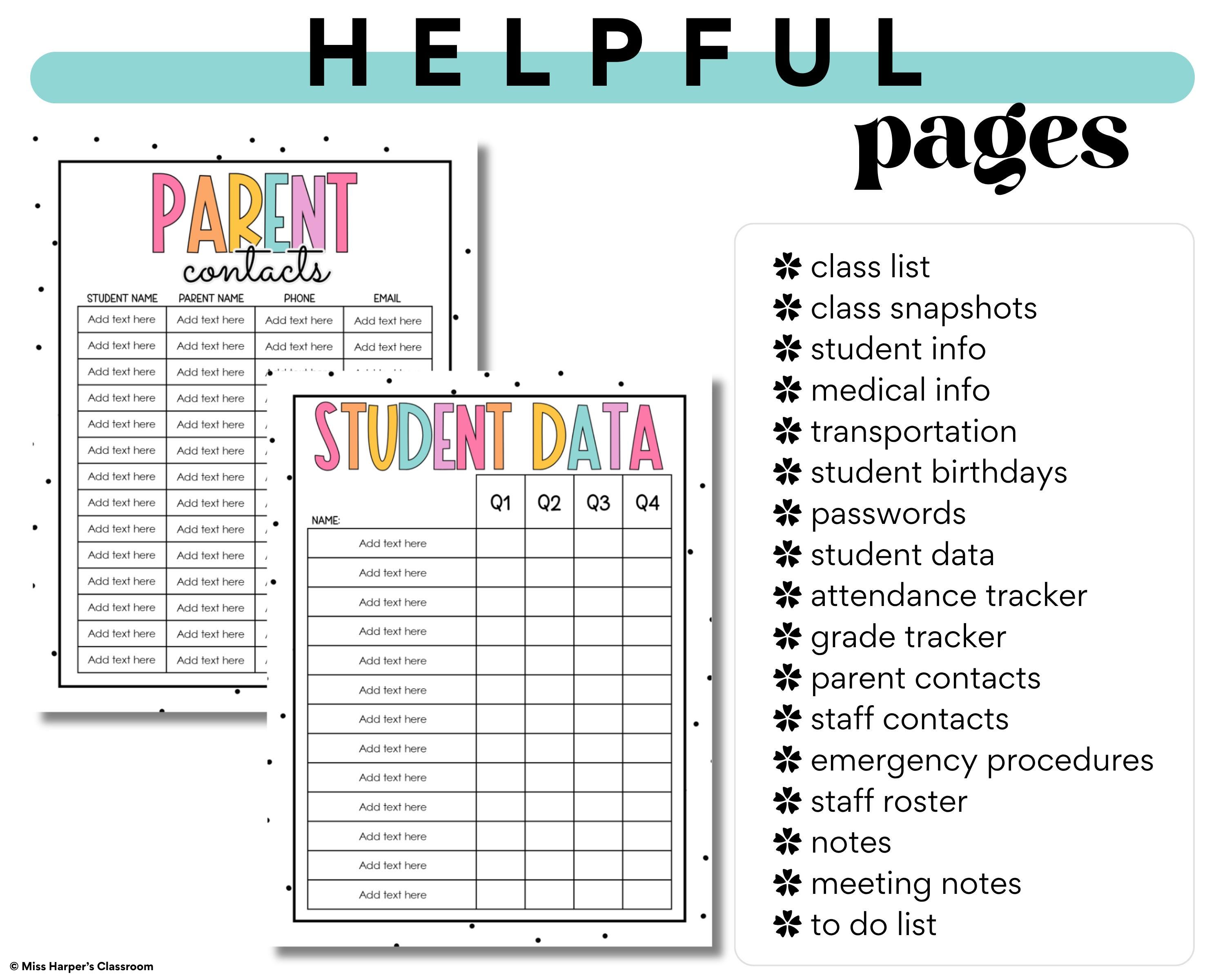 Teacher Lesson Planner Template | Calendar | EDITABLE | 2025-2026 ...